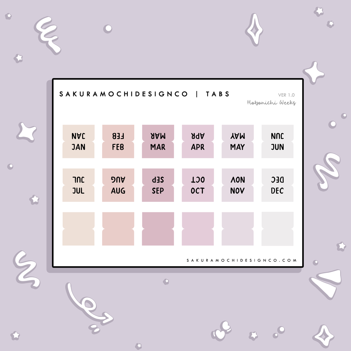 Stick on Tabs – S A K U R A ♡ M O C H I