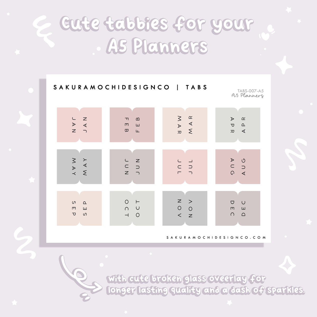 Dusty Pink Tabs – S A K U R A ♡ M O C H I