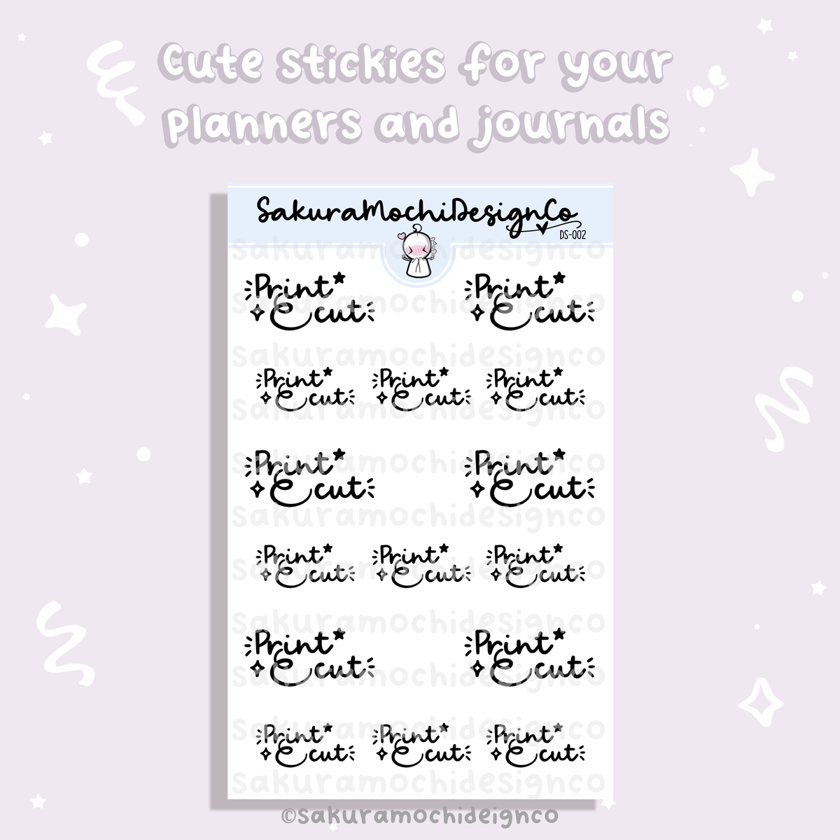 Doodle Script | Print and Cut – S A K U R A ♡ M O C H I